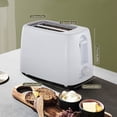FOHERE White 2 Slice Wide Slot Toaster with 6 Settings, Removable Crumb ...