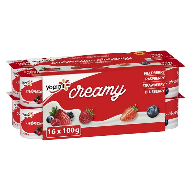 Yoplait Creamy 1% Smooth Traditional Yogurt Cups, Variety Pack with ...