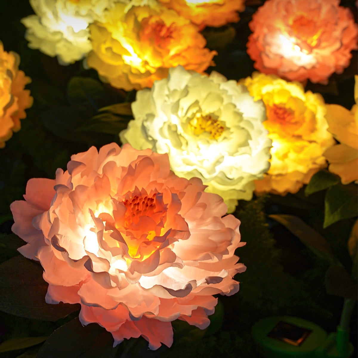 Solar Flower Lights,Garden Peony Lights,Outdoor Waterproof Decorative ...