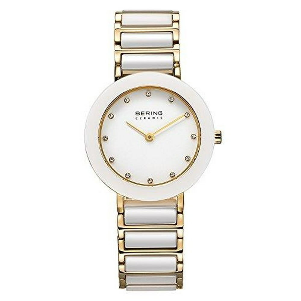 BERING - Women's 29mm White Ceramic Band Steel Case Sapphire Crystal ...