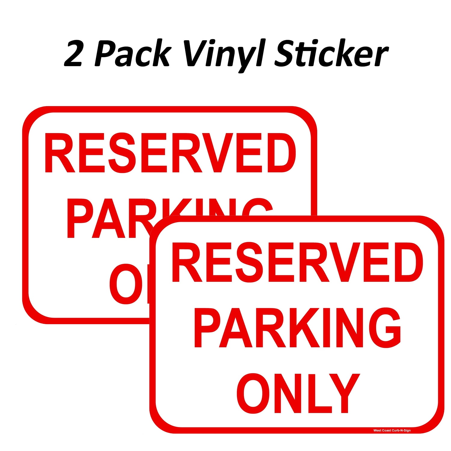 2 Pack Reserved Parking Only Stickers for Office, Hotel, Resturant ...