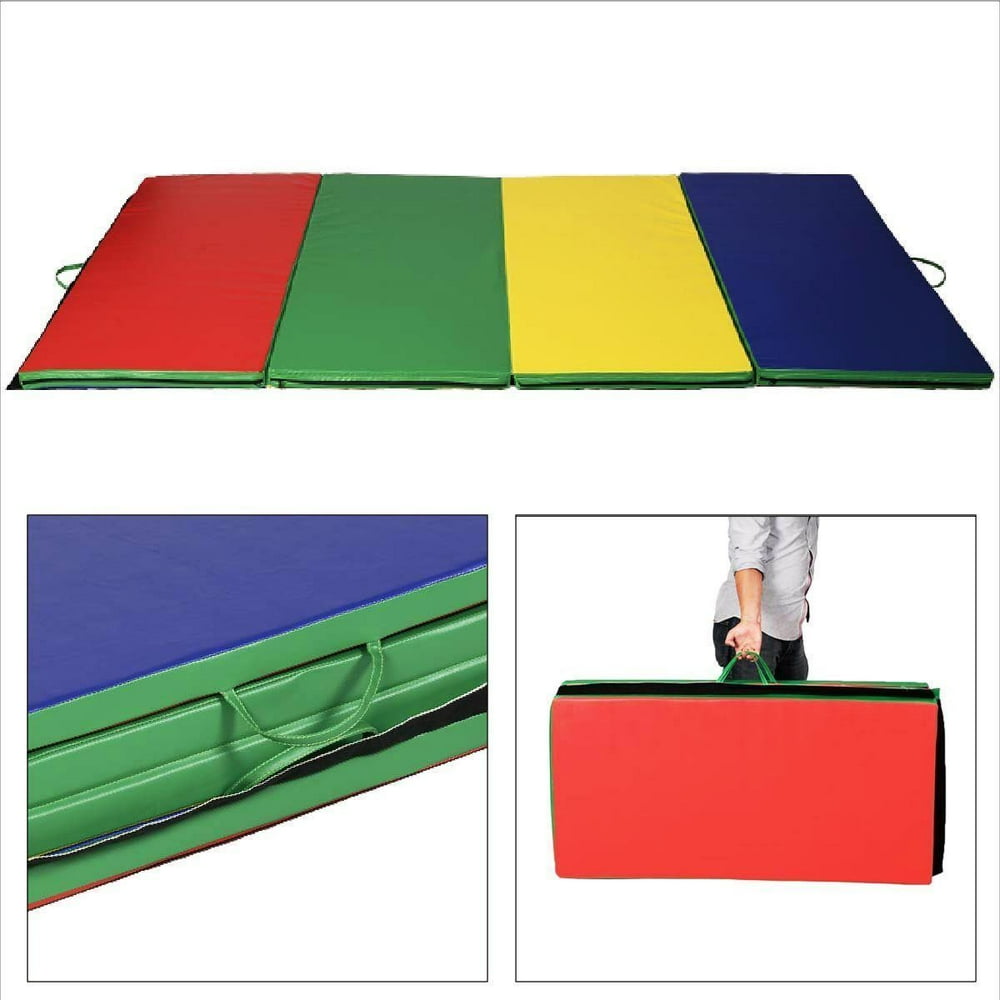 Folding Gymnastics Tumbling Mat Multi-color - 4' x 10' x 2" - Walmart ...