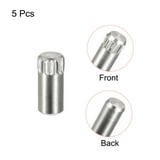 5x8mm 304 Stainless Steel Dowel Pins, 5 Pack Knurled Head Flat End ...