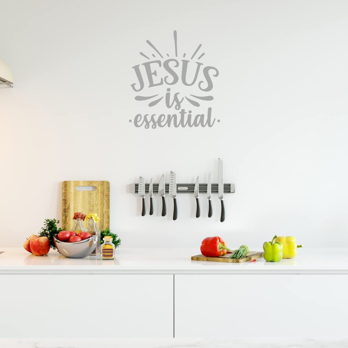 VWAQ Jesus is Essential, Christian Vinyl Wall Art Decal Quote Home ...