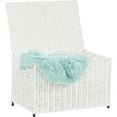 HOUSEHOLD ESSENTIALS Decorative Wicker Paper Rope Storage Chest ...