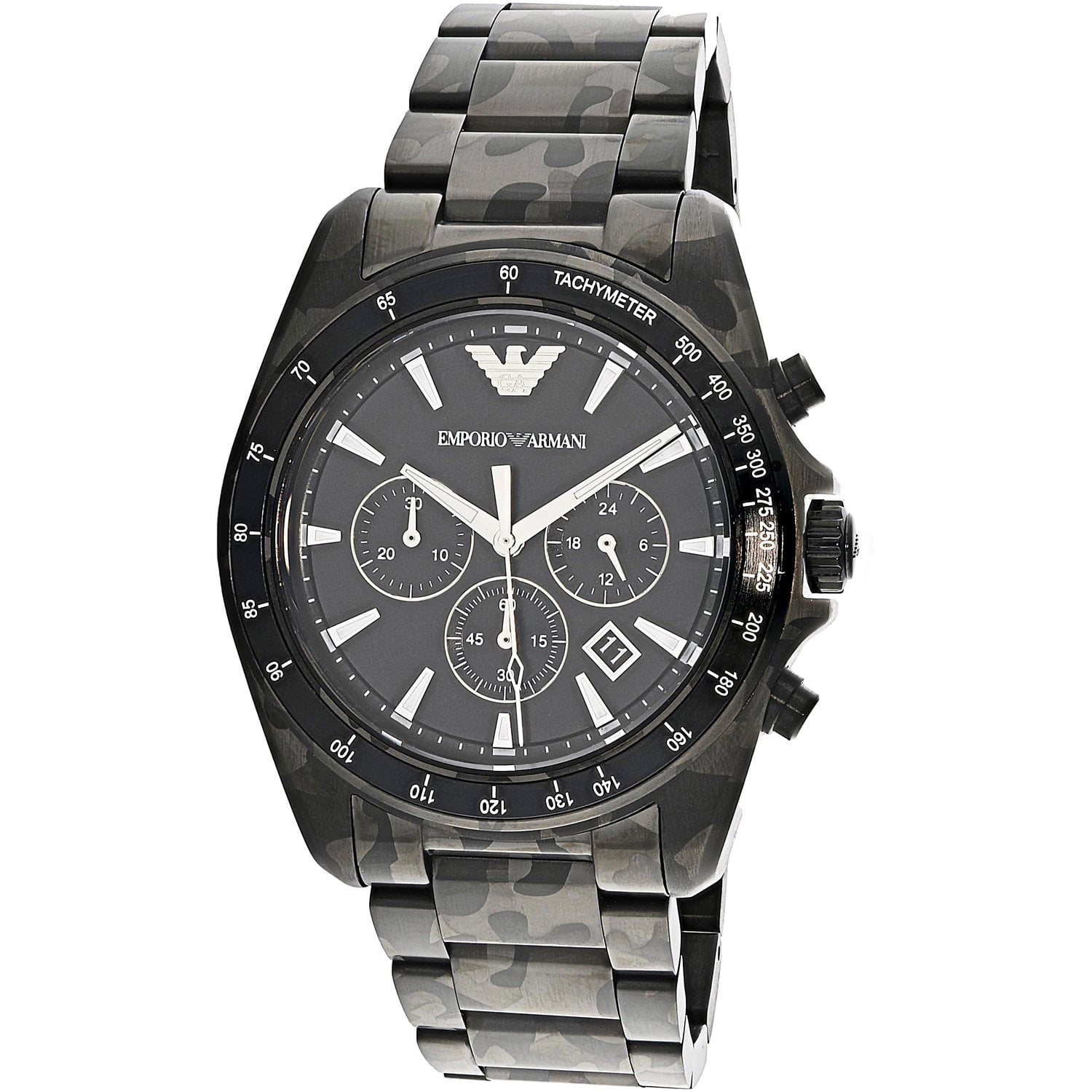 Emporio Armani Men's AR11027 Black Stainless-Steel Japanese Quartz ...