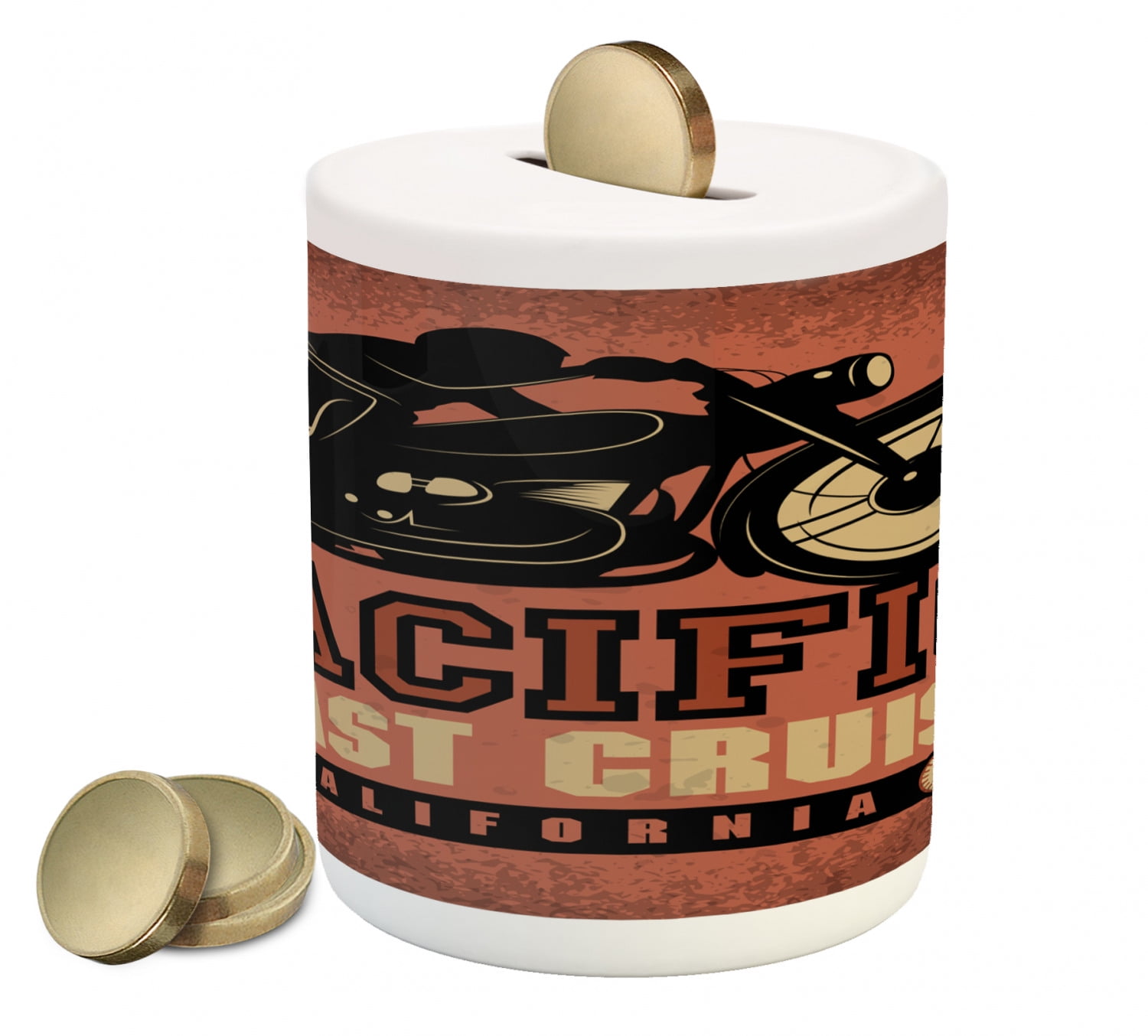 Adventure Piggy Bank, Pacific Coast Cruise California Motorcycle ...