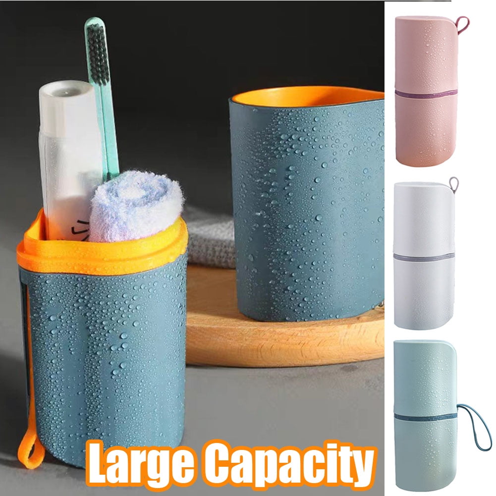 Cheers.US 650ML Travel Toothbrush Cup Case,Toothbrush Holder with Cover ...