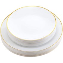 Trendables Wedding Plate Combo, 20 Premium Disposable Plastic 10 ...