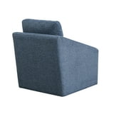 Studio Living Harvard Modern Swivel Accent Chair, Blue Chenille Fabric ...