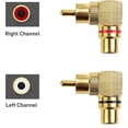 Cable Matters 2-Pack Right Angle RCA Adapter, 90 Degree RCA Adapter ...