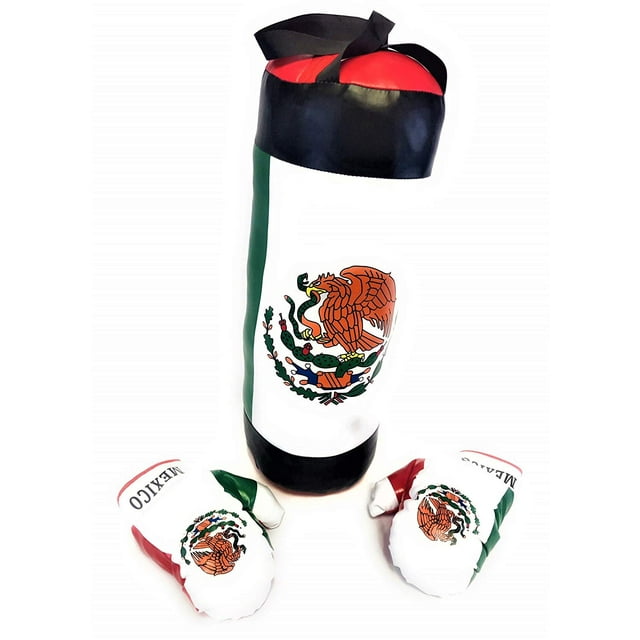 Kids Mexico Flag Boxing Set Toy w/ Punching Bag + Boxing Glove ...