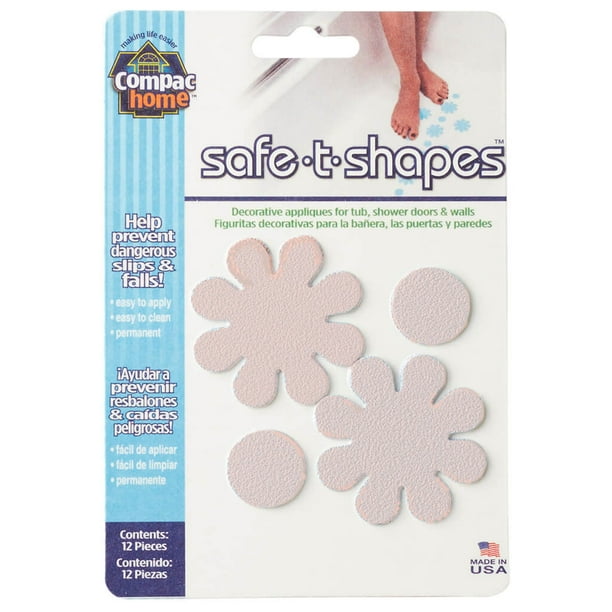 Compac Home Safe-T-Shapes Adhesive Non-Slip Bath Stickers Appliques to ...
