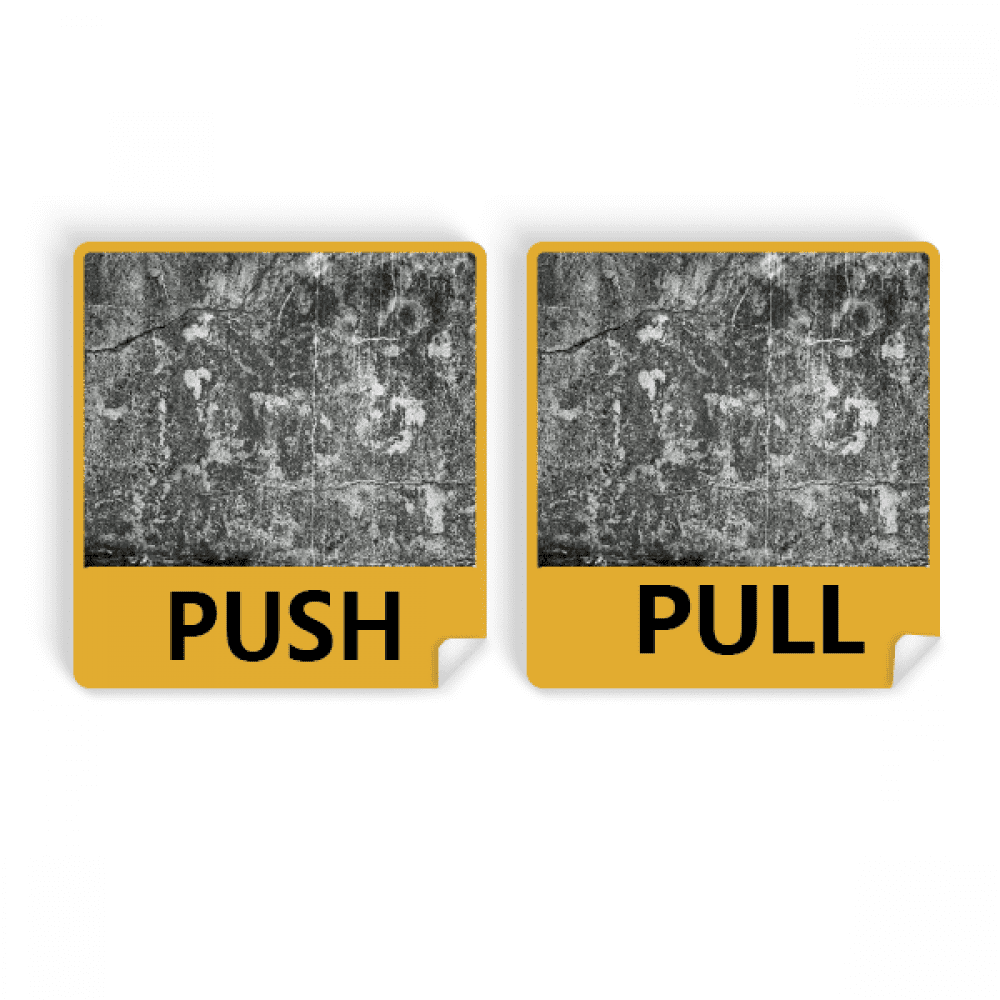 dark st wall surface crackles texture Push Pull Door Sign Vinyl ...