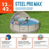 Bestway Steel Pro 13' x 42" Round Above Ground Pool Set w/DuraPlus ...