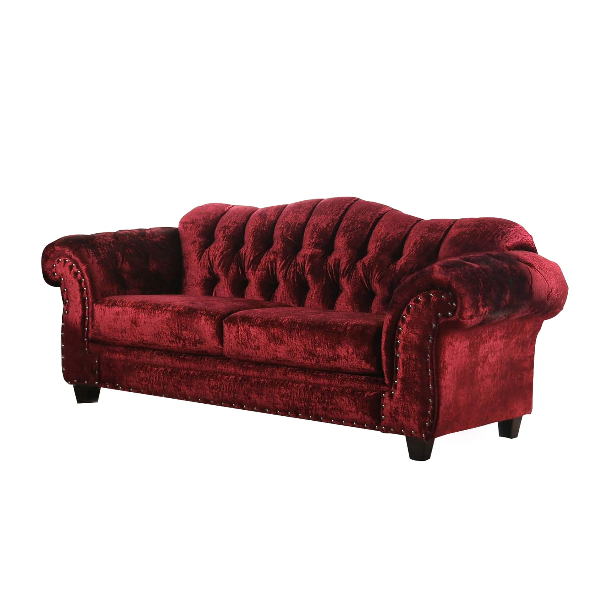 Red Camel Back Sofa | Baci Living Room