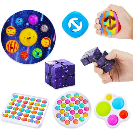 CPDD Fidget Toy Pack for Kids, Bubble Push Pops, Big White Simple ...