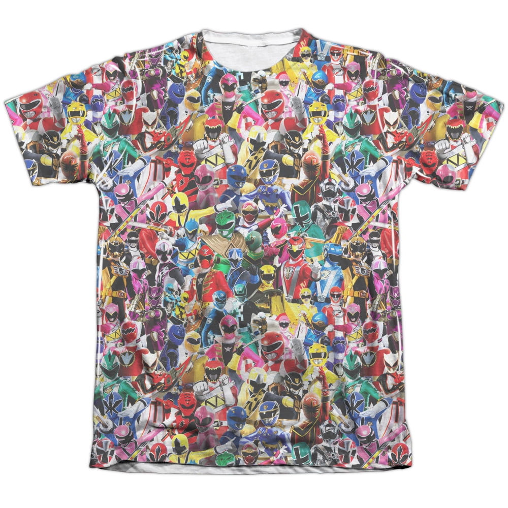 Power Rangers - Crowd Of Rangers - Short Sleeve Shirt - Large - Walmart.com