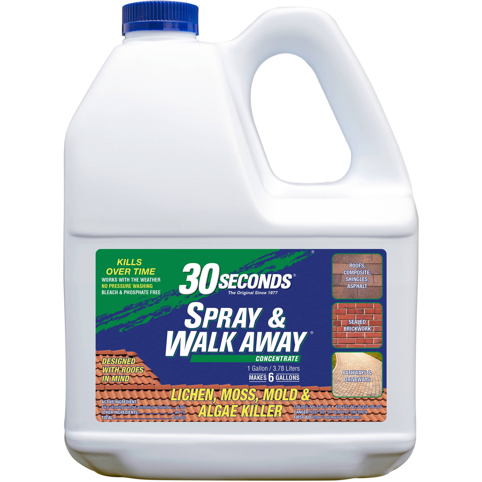 30 Seconds Spray and Walk Away, Outdoor Cleaner For Lichen, Moss, Mold ...