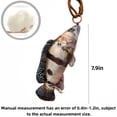 3D Simulation Fish Shaped Pendant Backpack Pluhs Stuffed Toys Key Decor ...