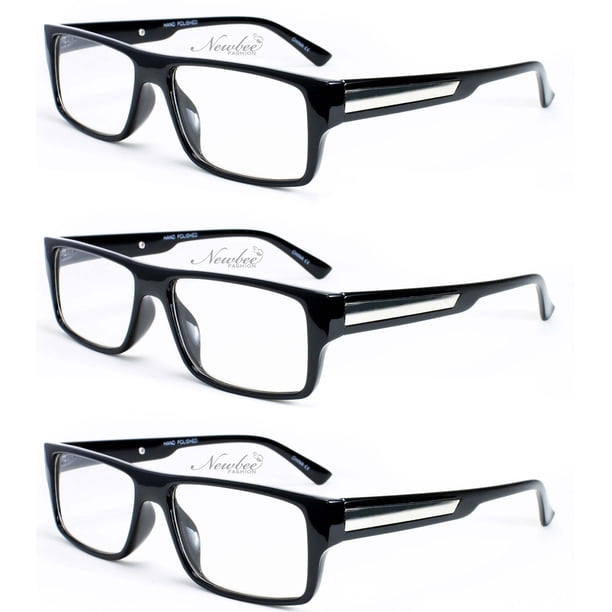 3 Pairs Classic Basic Simple Geeky Comfortable Stylish Reading Glasses ...
