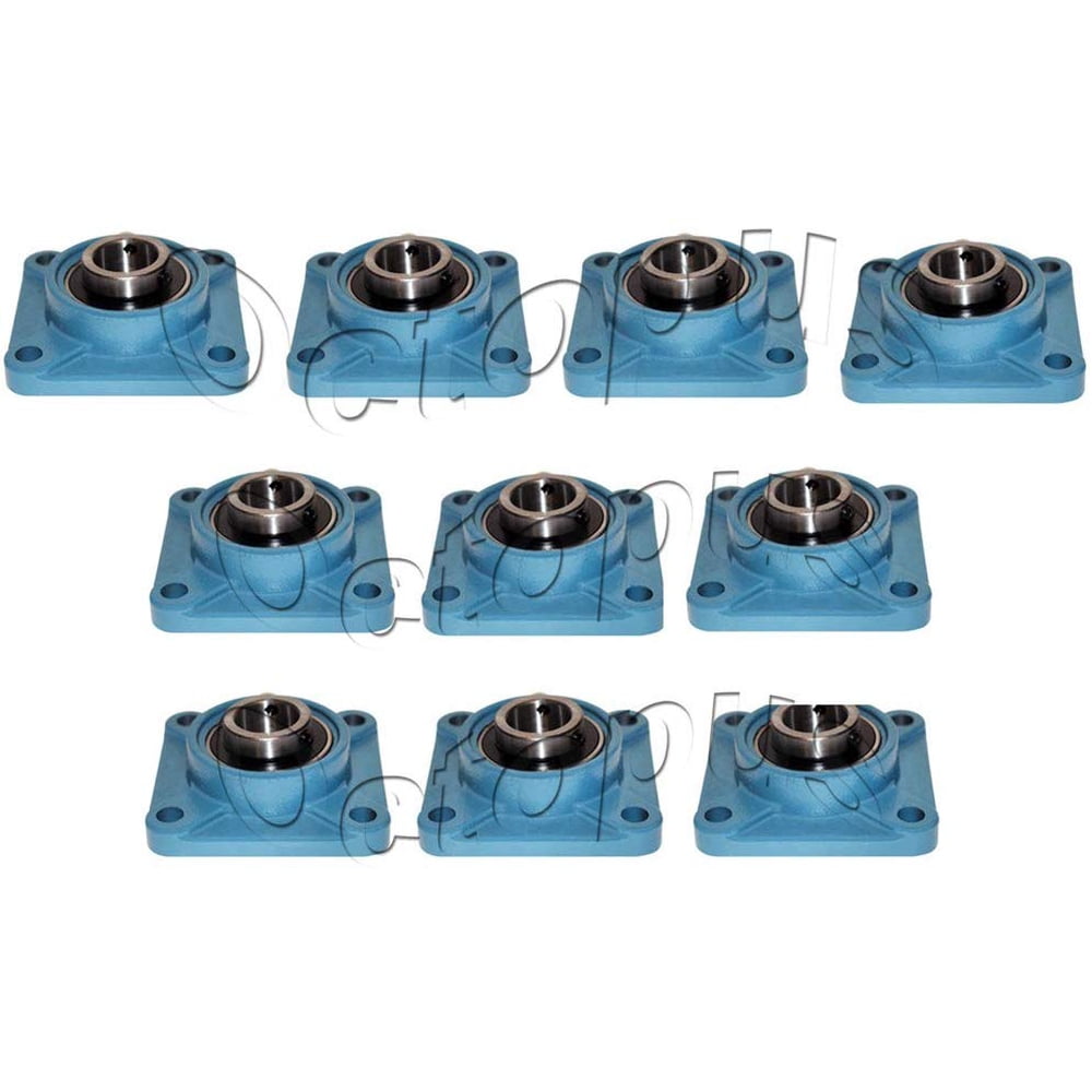 10 Pcs Premium UCF 202-10 Self-align 4 Bolt Flange Pillow Block Bearing ...