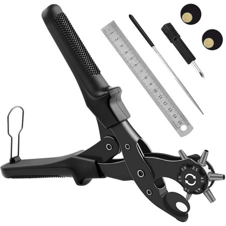 Hongchun Punch Plier with 6 Dial Hole Size [Upgraded], Leather Hole ...