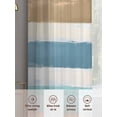 Abstract Gradient Stripe Sheer Curtains 54 inches Long, Blue Brown ...