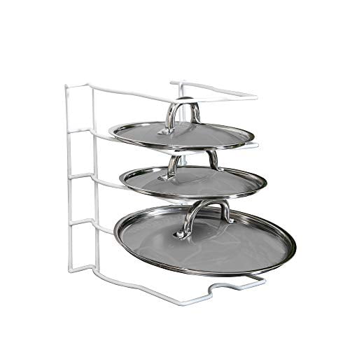 Smart Design Bakeware and Lid Storage Rack with 4 Compartment Dividers ...