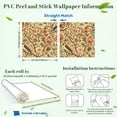 Peel and Stick Wallpaper Ink Vintage Orange Red Bird Florals Small ...
