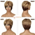 Phocas Short Brown Wigs For White Women Ombre Blonde Pixie Cut Wig