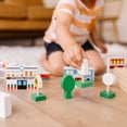 Melissa & Doug Wooden Town Play Set With Storage Tray (32 pcs ...