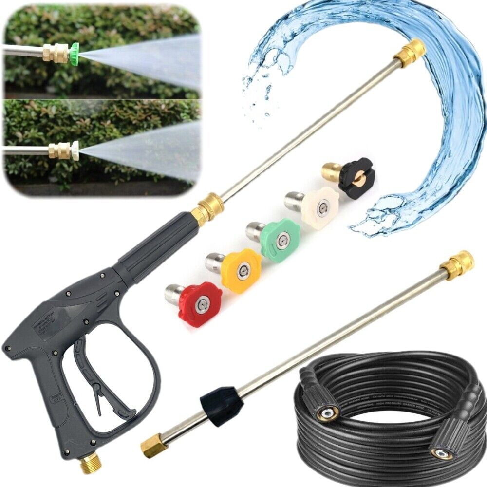 High Pressure Power Washer Spray Gun Wand Lance & Nozzle Tips Kit ...