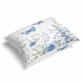 4 Pieces Duvet Cover Set Full Size, Watercolor Spring Blue Flower ...