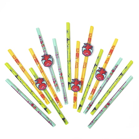 Zak Designs DreamWorks Trolls World Tour Reusable Plastic Straw Bundle ...