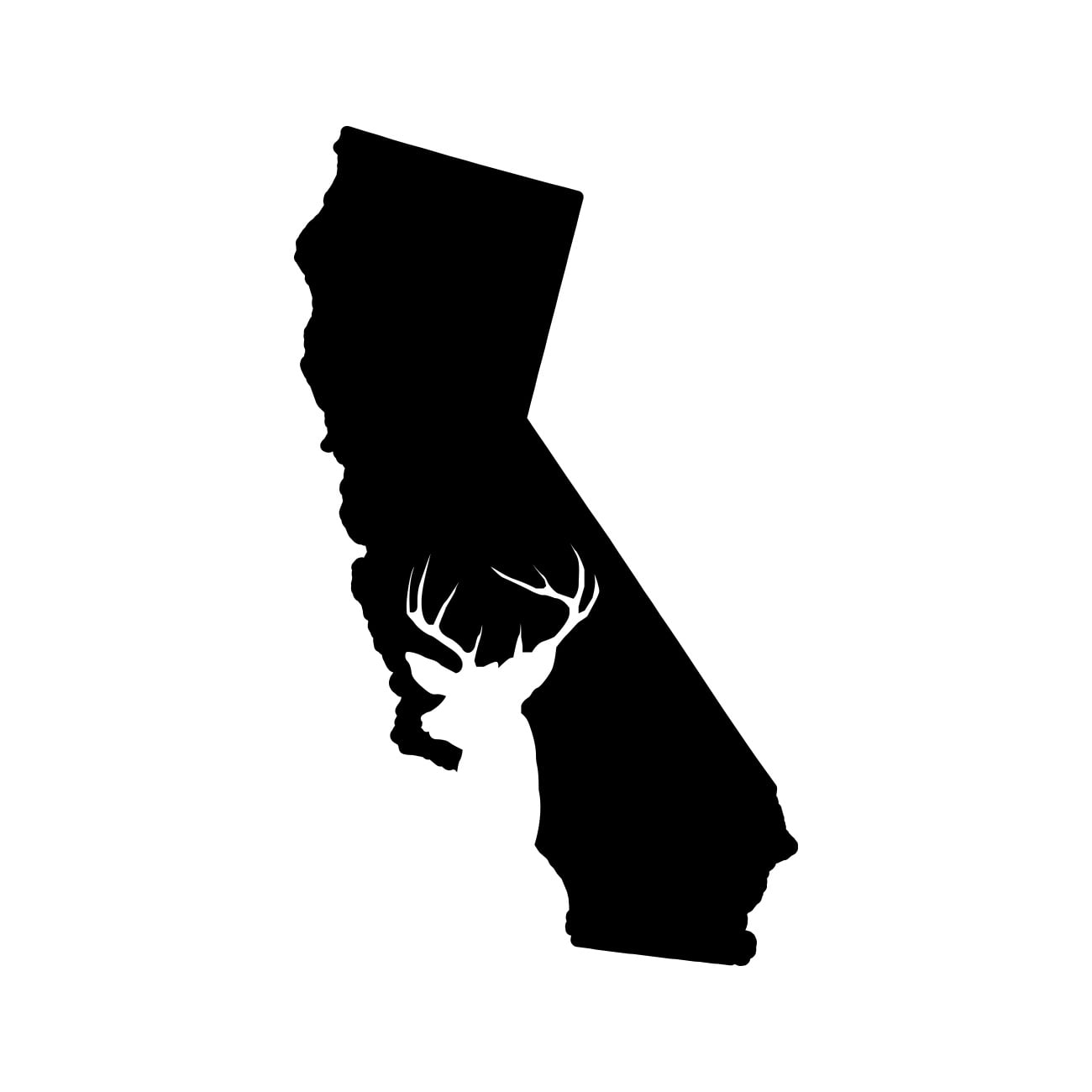 California Deer State Sticker Decal Die Cut - Self Adhesive Vinyl ...