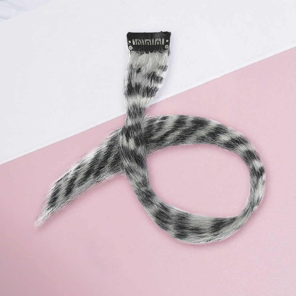 3 Pcs Clip in Hair Extensions Leopard Long Straight Synthetic ...