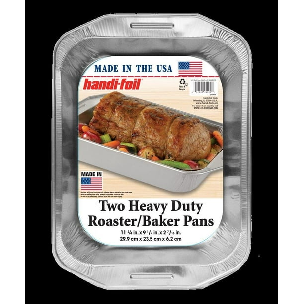 Handi-Foil Heavy Duty Aluminum Roaster & Baker Pan 2 Count - Walmart.com