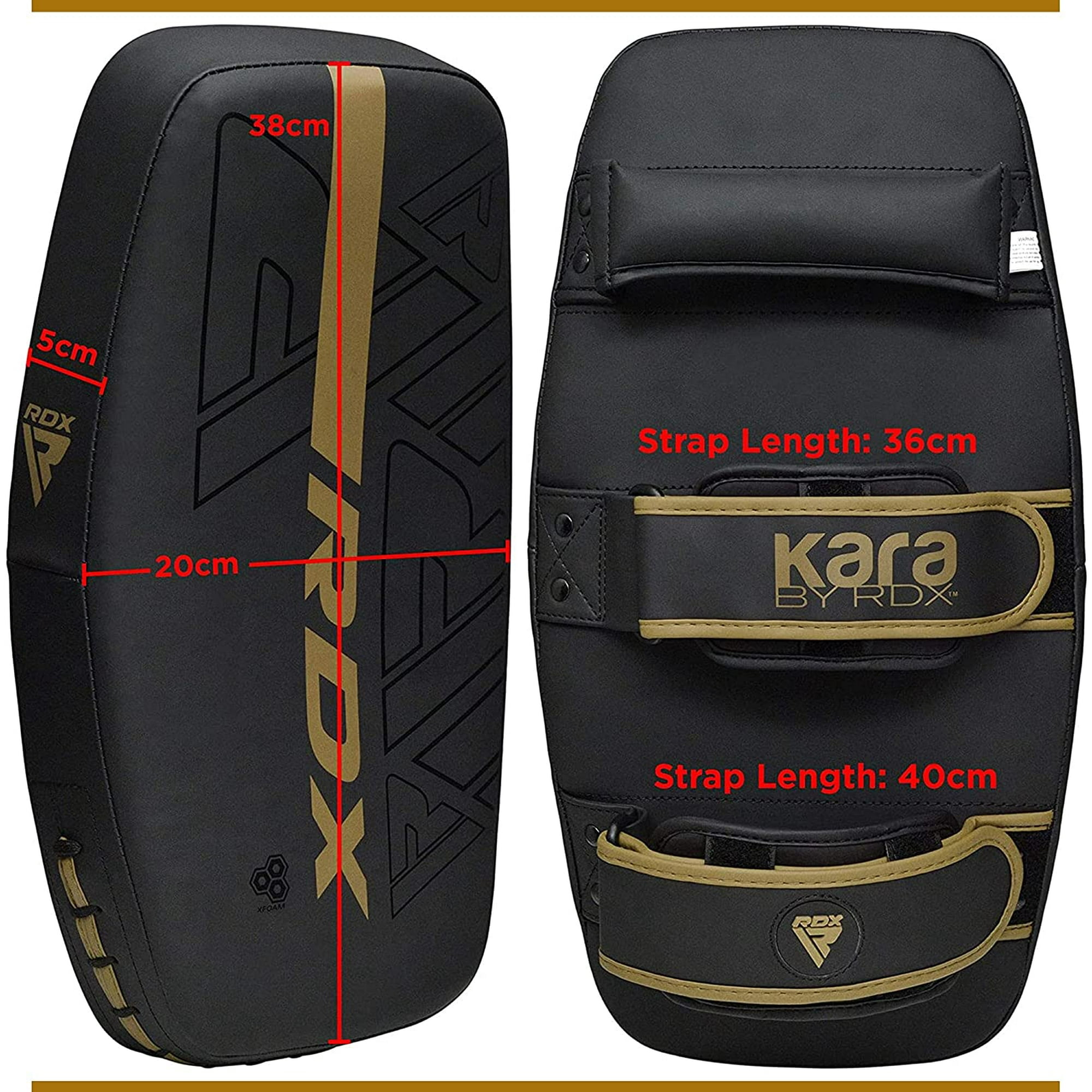 Rdx Strike Shield For Kickboxing  Strike Pad  Kicking Pad  Strike Shield  Muay Thai Pads  Boxing  Mma Training Gold (Two Pad Only) Other Pair