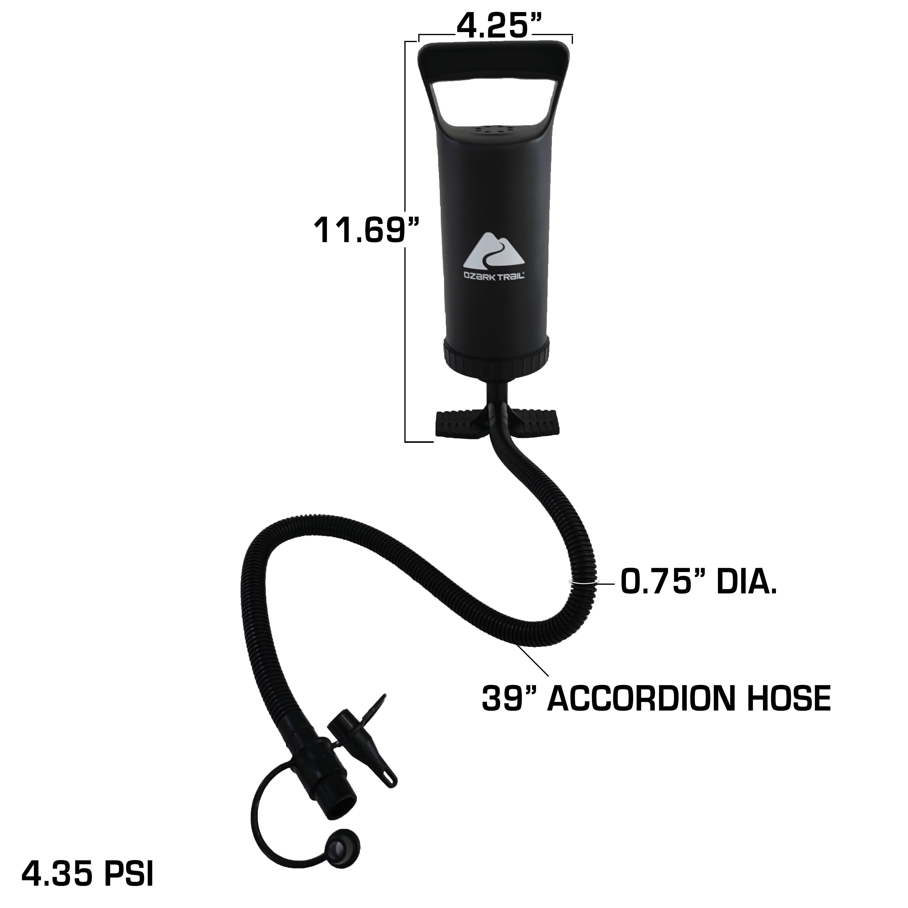 Ozark Trail 12" Two-Way Manual Air Pump Push-Pull Inflator With Nozzle Sizes | atelier-yuwa.ciao.jp