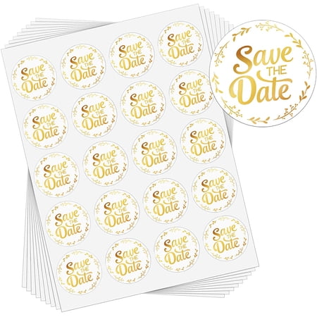 400 Pieces Save The Date Envelope Seal Sticker Party Invitation Label ...