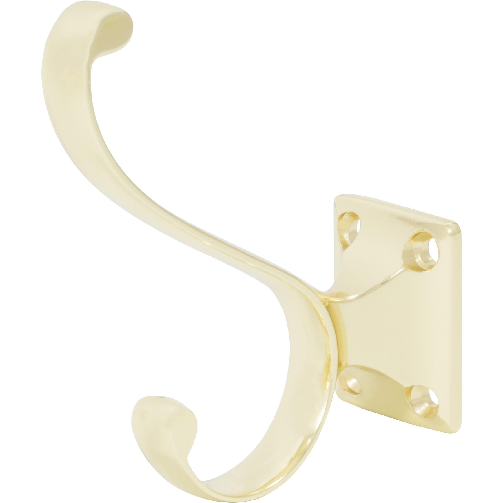 Heavy-Duty Coat & Hat Hook, 3-7/16" High, 2-15/16" Projection, Polished ...