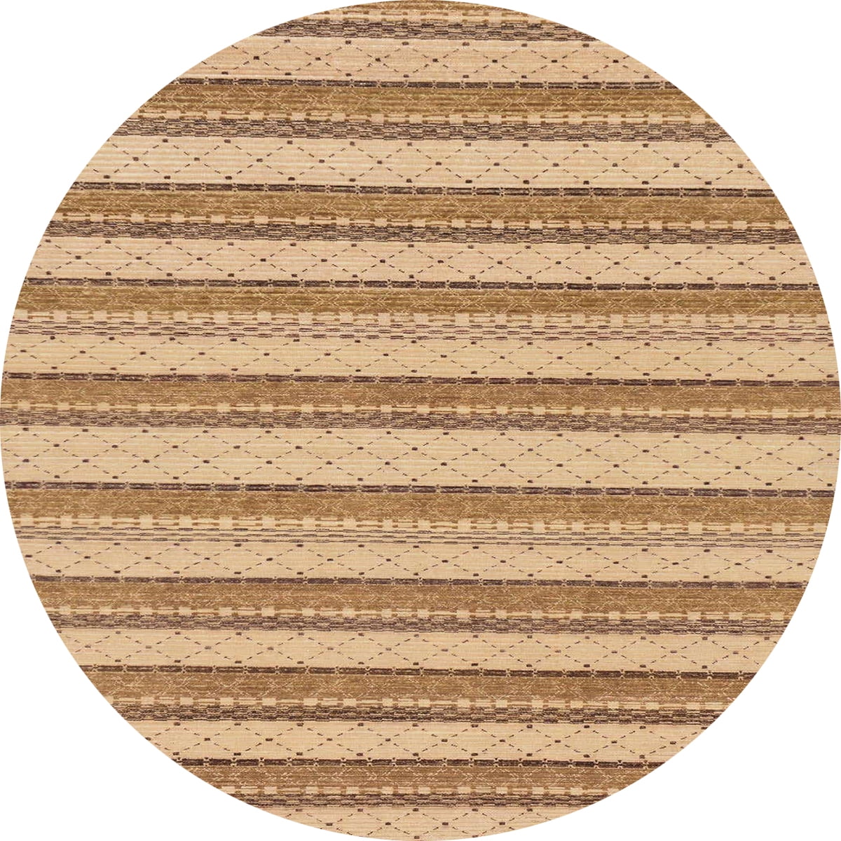 Ahgly Company Indoor Round Abstract Chocolate Brown Solid Area Rugs, 5 ...