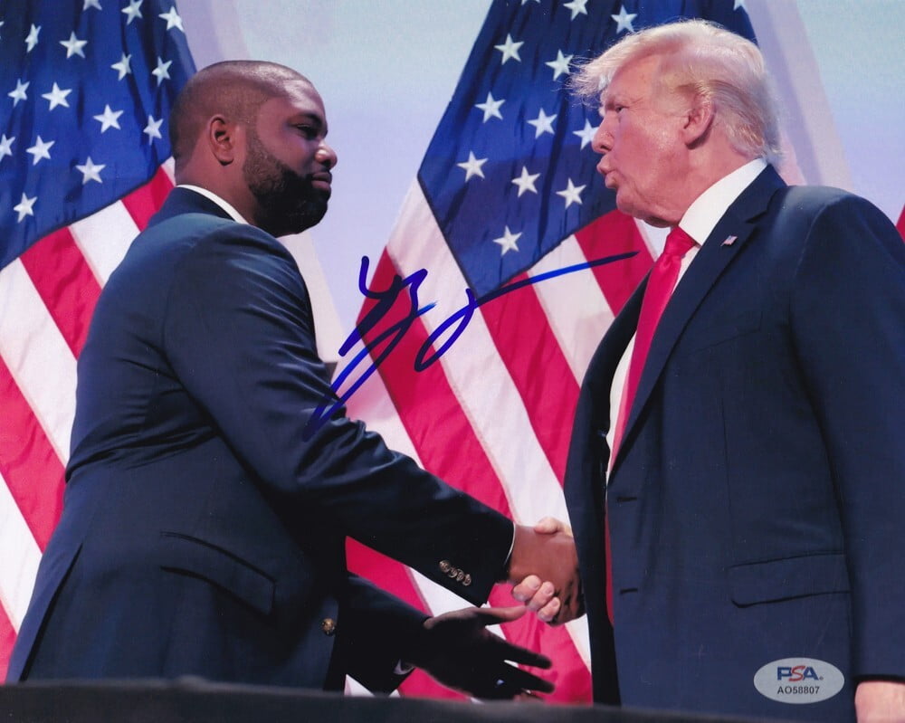 Byron Donalds Congress W/ Donald Trump Signed Autograph 8x10 Photo PSA ...