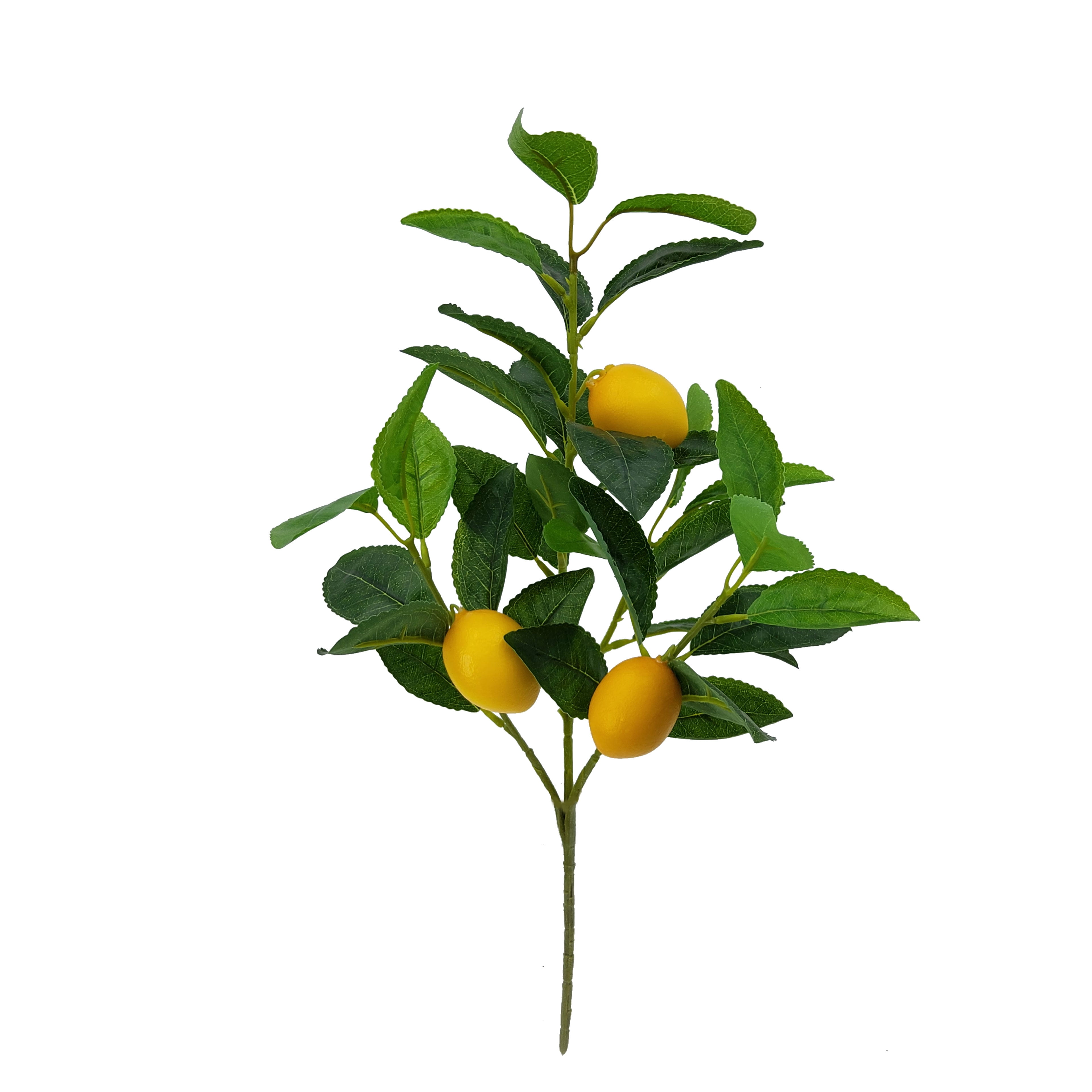 Mainstays 17.5" Artificial Foliage Bush, Polyester Greenery with Lemon ...