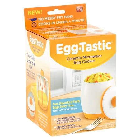 Egg-Tastic 19 fl oz Ceramic Microwave Easy Egg Cooker! - Walmart.com ...