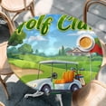 Cartoon Golf Round Tablecloth 45-54 Inch Round Fitted Table Cloth with ...