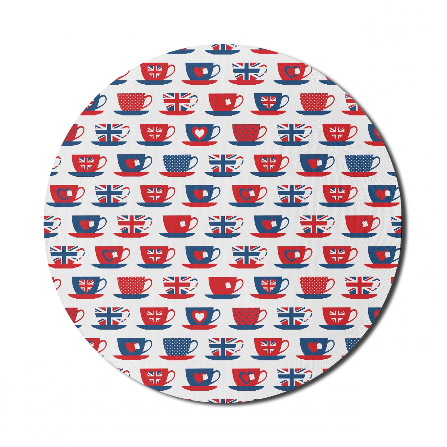 Tea Party Mouse Pad for Computers, Britain Themed Teacup Forms ...