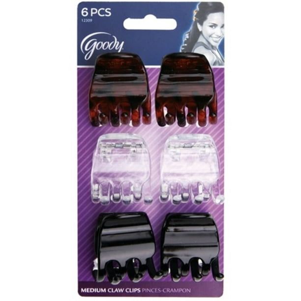 Goody Classic Claw Clips 6 ea (Pack of 2) - Walmart.com