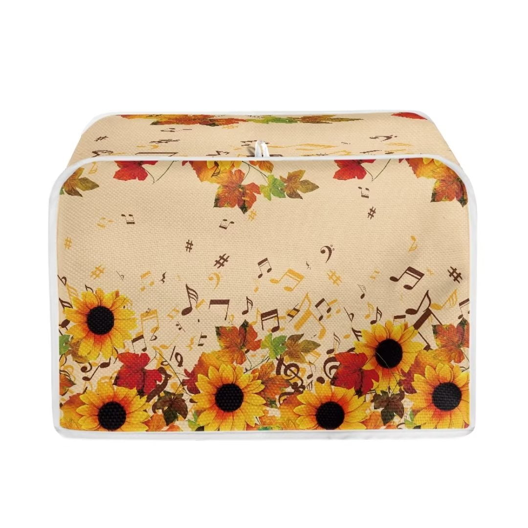 Renewold Sunflower 2-Slice Toaster Cover Music Note Wide Slot Bread ...